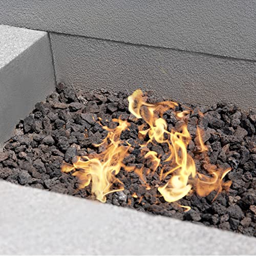 Ausluru 5lbs Natural Lava Rocks Fire Stone Granules for Gardening Soil, Volcanic Fire Pit Lava Rocks Ideal for Fireplaces Fire Pits, Plants Cultivation and Aquariums, Black