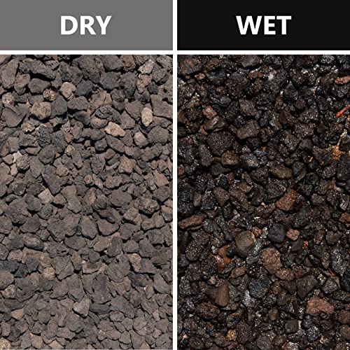 Ausluru 5lbs Natural Lava Rocks Fire Stone Granules for Gardening Soil, Volcanic Fire Pit Lava Rocks Ideal for Fireplaces Fire Pits, Plants Cultivation and Aquariums, Black