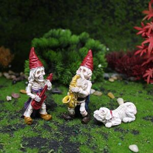 honeyshow fairy garden accessories,3pack fairy garden kit, happy halloween miniature figurines, miniature dog/couple statues- for bonsai craft decor or home decoration