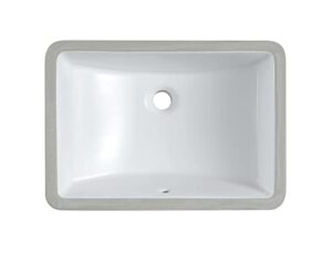 lifezcime 18 x13 inch undermount rectangle bathroom sink u-shape base with overflow pure white porcelain ceramic lavatory vanity bathroom vessel sink drop in bathroom white sink wash basin