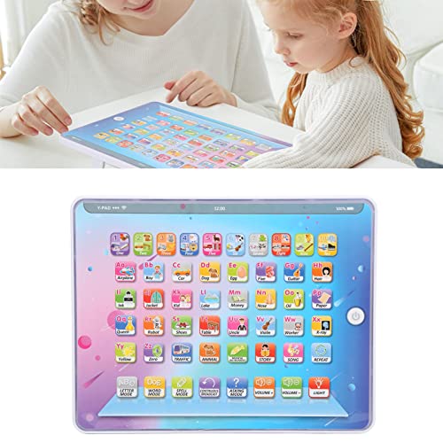 Mothinessto Kids Learning Tablet, Full English Teaching Learning Machine Anti Blue Light Touch Voice Tablet Appearance for Kindergarten