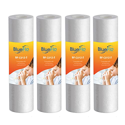 1 Micron 10" x 2.5" Sediment Water Filter Cartridge Replacement for Any Standard 10 inch RO Unit, DuPont WFPFC5002, Whole House Sediment Filter Cartridge, Pentek DGD series, RFC, 4Pack