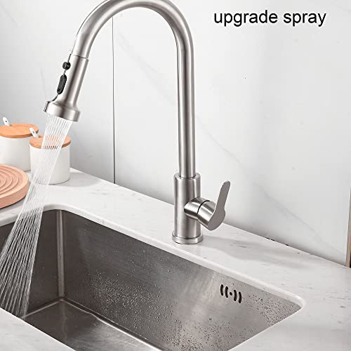 Upgrade Kitchen Faucet Head Replacement, Pull Down Faucet Sprayer Head Attachment, Kitchen Sink Faucet Replacement Parts with 3 Modes Stream Spray and Aquablade Mode for G1/2 Connector