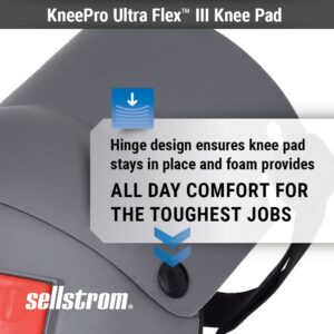 Sellstrom Ultra Flex III KneePro Knee Pads for Construction, Gardening, Flooring (Orange/Gray and Black)