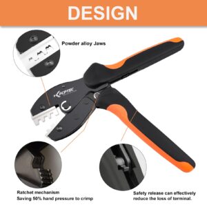 KF CPTEC - Crimper for Solar Plug Connectors - Solar PV Cable Crimping Tool for Solar Connectors, AWG14-10, 2.5/4/6mm², Solar Crimper