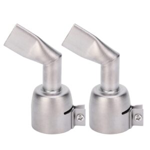 gototop pack of 2 welding gun nozzle flat 120 degree heat gun welding nozzle stainless steel for most brand plastic welder gun