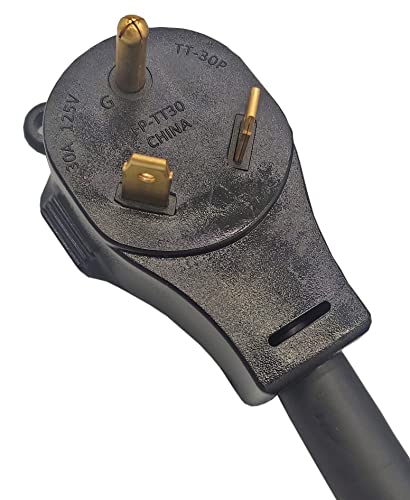 Fullsky FC-TTL431 NEMA TT-30P to L14-30R 3 Prong to 4 Prong generator adapter cord Male TT-30P to Female L14-30 Receptacle 30A 125V Output 125V