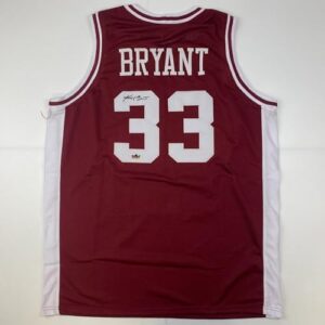 facsimile autographed kobe bryant lower merion maroon reprint laser auto high school basketball jersey size men's xl