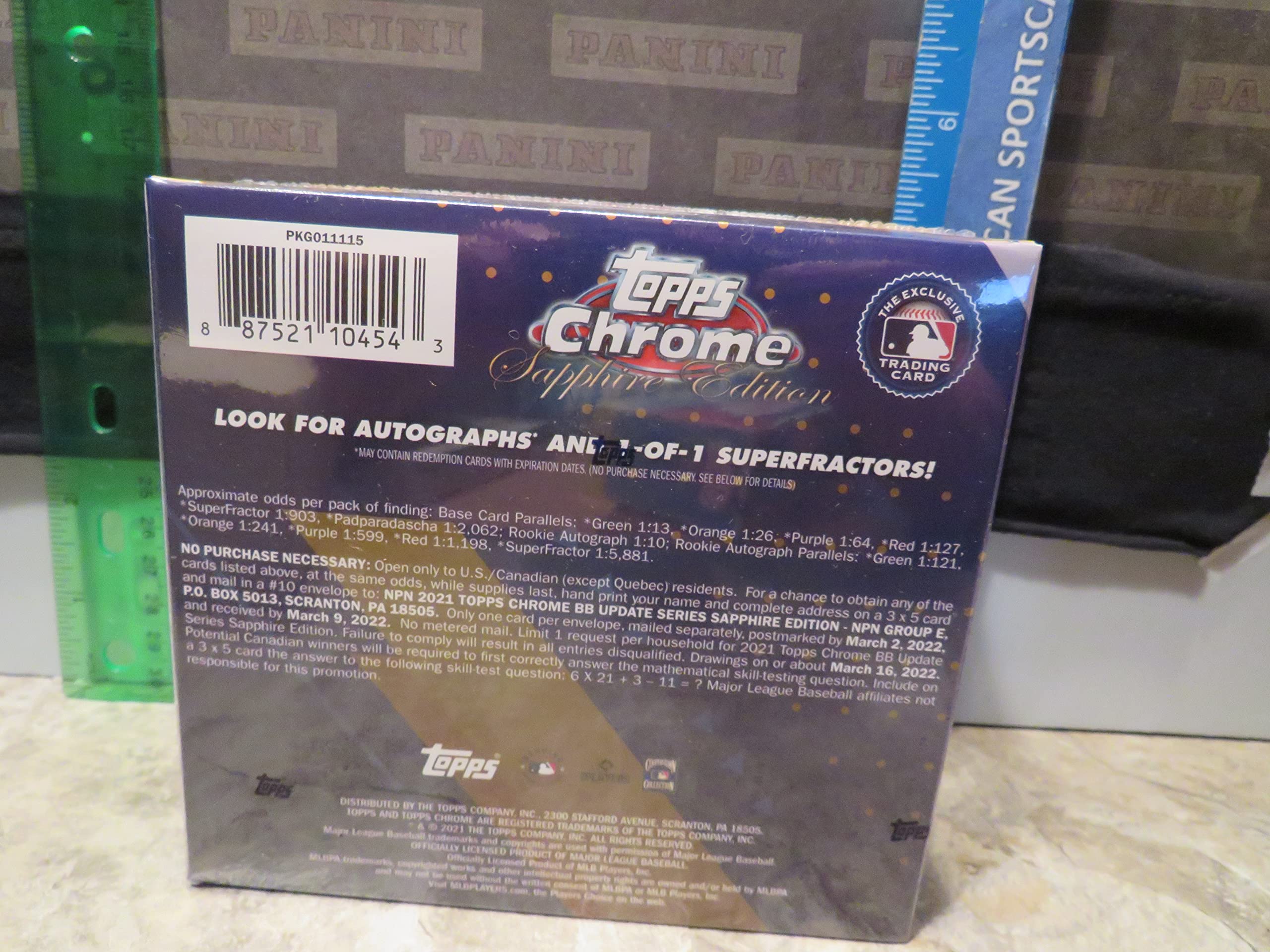 2021 TOPPS CHROME BASEBALL UPDATE SERIES SAPPHIRE ON LINE EXCLUSIVE SEALED BOX