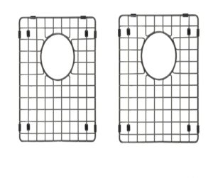 starstar 50/50 double bowl kitchen sink matte black 304 stainless steel bottom two grids (16 x 14)