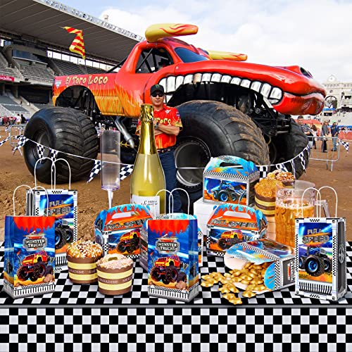 24 Pcs Truck Party Supplies Trucks Favors Bags with Handles Truck Themed Candy Bags Goodie Bags for Kids Truck Party Themed Birthday Party Supplies, 12 x 8 x 21 cm