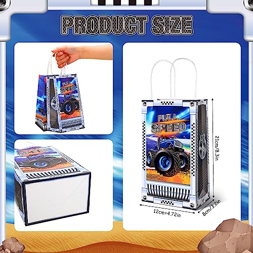 24 Pcs Truck Party Supplies Trucks Favors Bags with Handles Truck Themed Candy Bags Goodie Bags for Kids Truck Party Themed Birthday Party Supplies, 12 x 8 x 21 cm