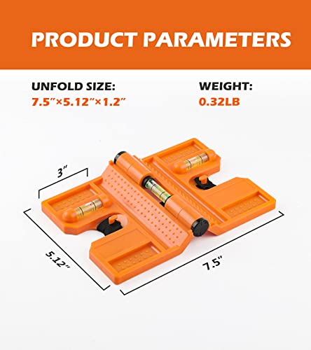 RONGPRO Magnetic Post Level, Folding Magnetic Post Level with Elastic Loop for Hands-free Work