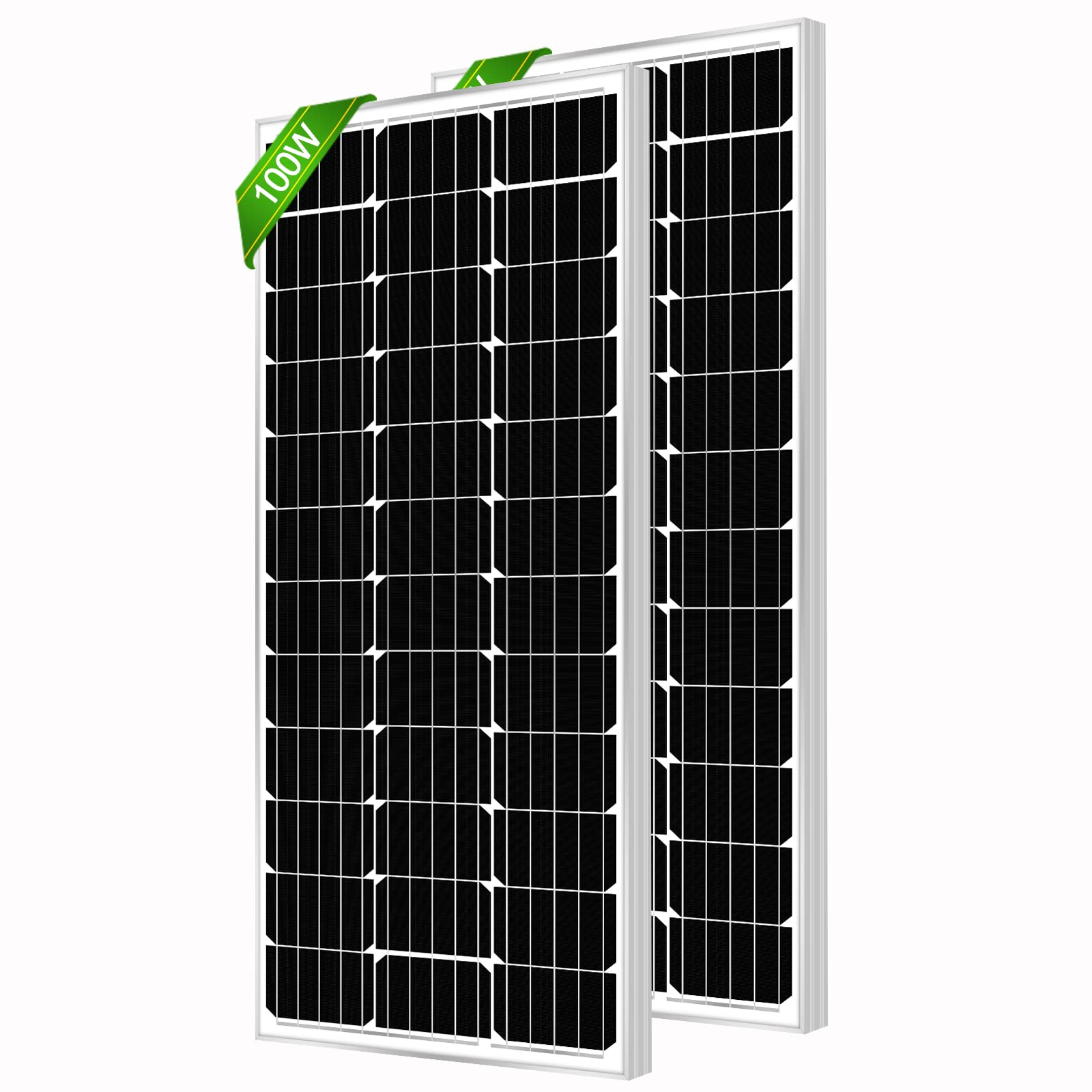 WERCHTAY 220 Watt Solar Panel 12V/24V Monocrystalline, 2 Pack of 110W High-Efficiency Module PV Power Charger Solar Panels for Homes Camping RV Battery Boat Caravan and Other Off-Grid Applications