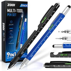 zooi valentines day gifts for him, gifts for men 9 in 1 multitool pen, mens valentines gifts for boyfriend, husband, dad, grandpa, tools cool gadgets for men, dad gifts for men who have everything