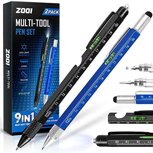 ZOOI Valentines Day Gifts for Him, Gifts for Men 9 in 1 Multitool Pen, Mens Valentines Gifts for Boyfriend, Husband, Dad, Grandpa, Tools Cool Gadgets for Men, Dad Gifts for Men Who Have Everything