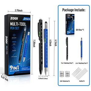 ZOOI Valentines Day Gifts for Him, Gifts for Men 9 in 1 Multitool Pen, Mens Valentines Gifts for Boyfriend, Husband, Dad, Grandpa, Tools Cool Gadgets for Men, Dad Gifts for Men Who Have Everything