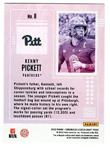 KENNY PICKETT RC 2022 Panini Chronicles Draft Picks Status #8 ROOKIE NM+-MT+ NFL Football NCAA