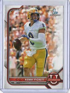 2022 bowman university #65 kenny pickett - pittsburgh panthers - rookie year