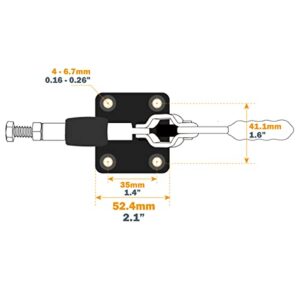 POWERTEC 4PK Toggle Clamp, 500lbs Holding Capacity, 305CM Quick Release Push/Pull Clamp for Woodworking Jigs and Fixtures, Pocket Hole Jigs, Welding, CNC (20318-P4)