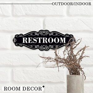 Restroom Sign for Door - 9x3 Dibond Unisex Bathroom Sign - Restroom Signs for Business - All Gender Restroom Sign - Unisex Restroom Sign