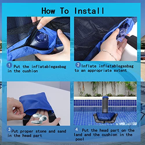 Pool Animal Escape Ramp, 1Pack Blue Fog Saver for Critters, Pool Pad for Toads,Mice, Birds to Escape