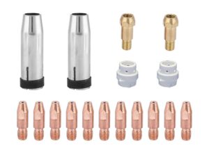 contact tip, nozzle, diffuser, tip holder kit fits everlast power i mig 210 230i 253dpi welder mb (16-pk .045" kit)