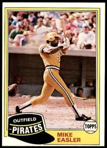 1981 topps # 92 mike easler pittsburgh pirates (baseball card) vg/ex pirates