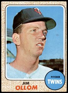 1968 topps # 91 jim ollom minnesota twins (baseball card) vg/ex twins