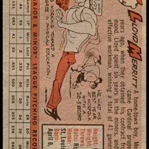 1958 Topps # 231 Lloyd Merritt St. Louis Cardinals (Baseball Card) VG/EX Cardinals