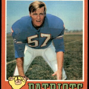 1971 Topps # 3 Marty Schottenheimer New England Patriots (Football Card) VG Patriots Pittsburgh