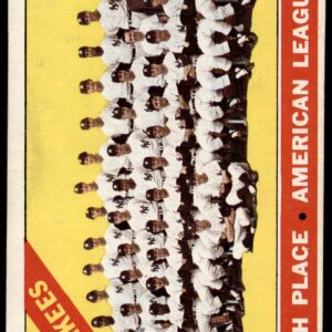 1966 Topps # 92 Yankees Team New York Yankees (Baseball Card) VG Yankees