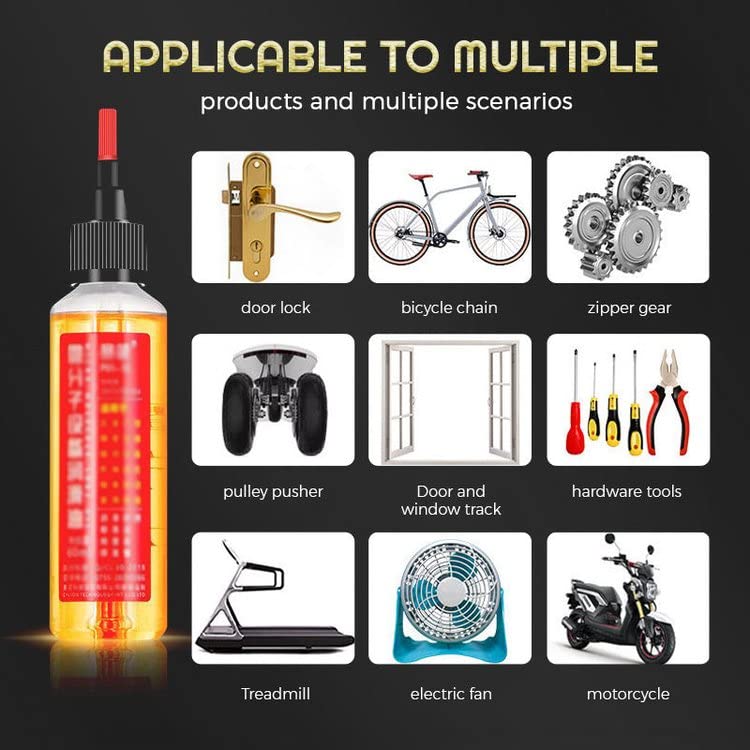 MONEYN Micromolecular Lubricant for Equipment, Curved Catheter, Safe Friendly Multi-Use Lubricant, Restore, Lubricate, Protect, Remove Rust for Hinges, Doors, Keyhole, Fans, Bearing Gear (60ml)