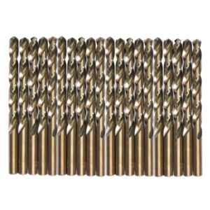 valyriantool 5/32" cobalt drill bits(20pcs), m35 hssco high speed steel jobber length twist drill bit set for hardened metal, stainless steel, cast iron, plastic and wood