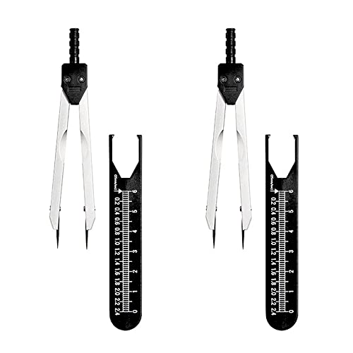 Electrocardiogram Caliper Black Calipers Electrocardiogram Divider for Nursing (Black-2pcs)