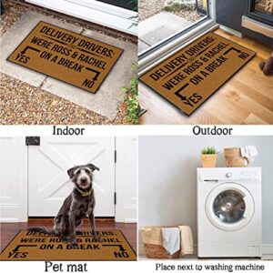 BinHang Indoor Floor Mats for Entryway, Entrance Rugs Indoor Non Slip were Ross and Rachel on a Break Doormat Rubber Backing Machine Washable 31.5X20 Inch