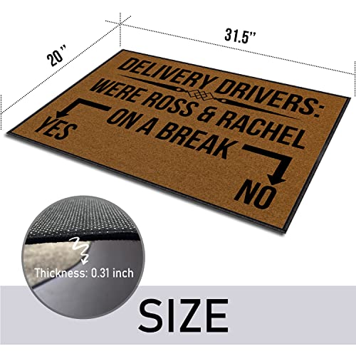 BinHang Indoor Floor Mats for Entryway, Entrance Rugs Indoor Non Slip were Ross and Rachel on a Break Doormat Rubber Backing Machine Washable 31.5X20 Inch