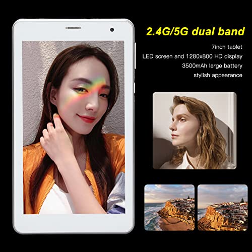 7inch Tablet, HD IPS Screen 2G ROM 32G RAM Tablet 2.4G 5G Dual Band WiFi Tablet PC, Support 128GB TF Card, Bluetooth, Dual Camera, Octa Core Processor, for Android 9.0(Orange)