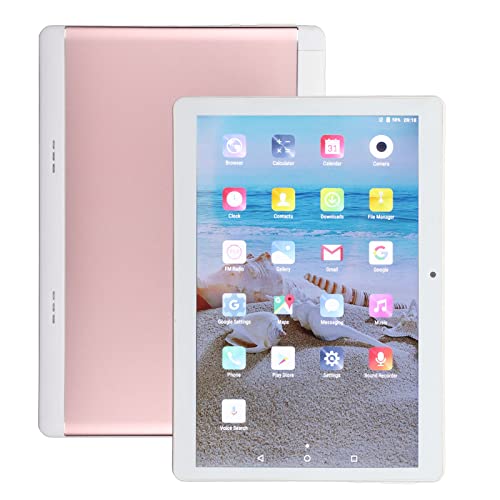 10 Inch Tablet for Android, 2G RAM 32G ROM, 1960x1080 IPS Touchscreen, Dual SIM, Octa Core, 2G/3G Phone Call, WiFi, Bluetooth, GPS, Dual Cameras, HD Wireless Tablet Computer for Kids Adults(Pink)