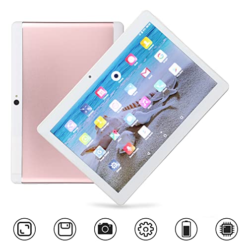 10 Inch Tablet for Android, 2G RAM 32G ROM, 1960x1080 IPS Touchscreen, Dual SIM, Octa Core, 2G/3G Phone Call, WiFi, Bluetooth, GPS, Dual Cameras, HD Wireless Tablet Computer for Kids Adults(Pink)