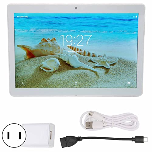 Asixxsix Android Tablet 10 inch, 2GB 32GB 1960x1080 IPS HD Display 1.6 GHz Octa Core Processor Android 11.0 Tablet, Dual Camera, 4000mAh, 128GB Expand Storage, Portable Gaming Tablet PC Silver(US)