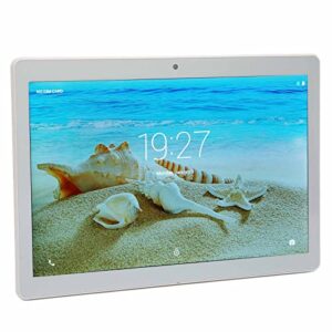 Asixxsix Android Tablet 10 inch, 2GB 32GB 1960x1080 IPS HD Display 1.6 GHz Octa Core Processor Android 11.0 Tablet, Dual Camera, 4000mAh, 128GB Expand Storage, Portable Gaming Tablet PC Silver(US)