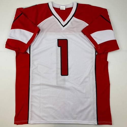 Facsimile Autographed Kyler Murray Arizona White Reprint Laser Auto Football Jersey Size Men's XL