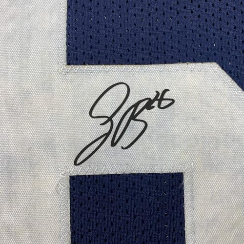 Facsimile Autographed Saquon Barkley Penn State Blue Reprint Laser Auto College Football Jersey Size Men's XL