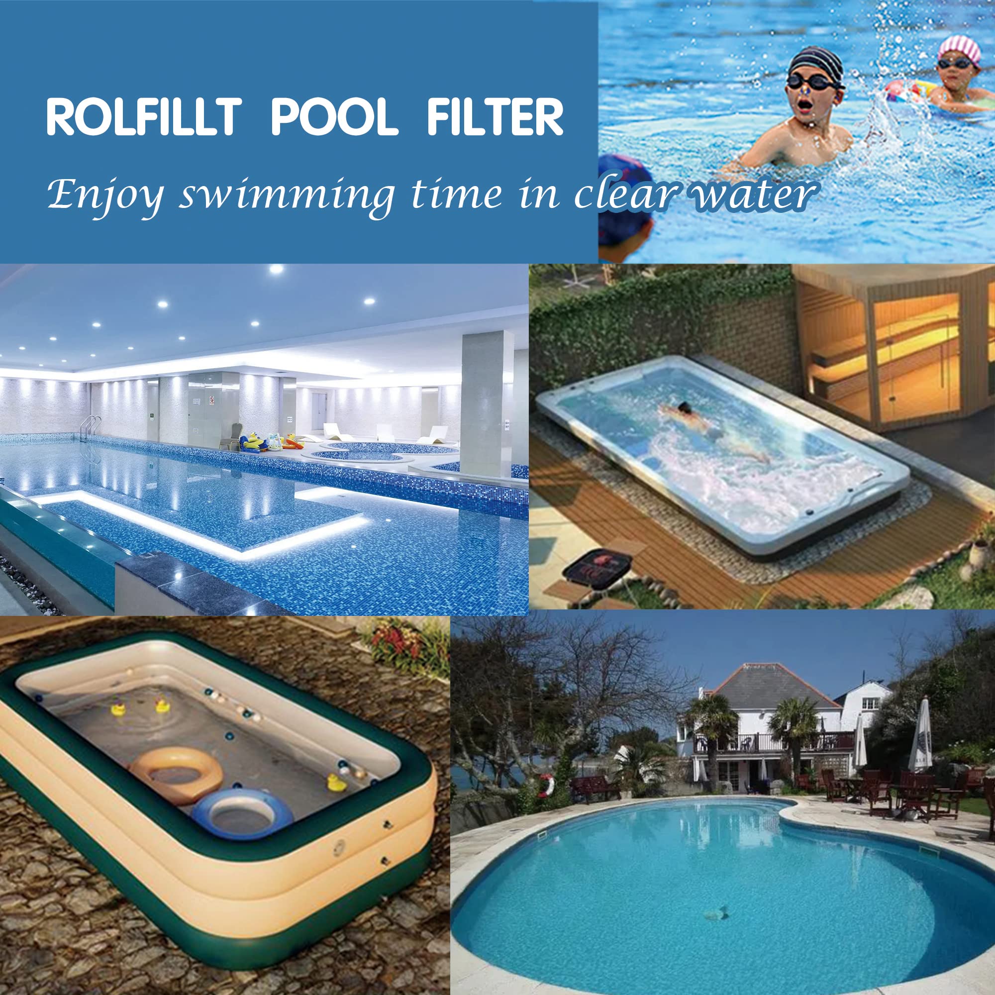 ROLFILLT 4CH-949 Spa Filter Replaces Unicel 4CH-949, Pleatco PWW50L, Filbur FC-0172, SD-01143, 817-4050, Rising Dragon 50, Waterway Teleweir 50 sqft Filter Cartridge 2 Pack