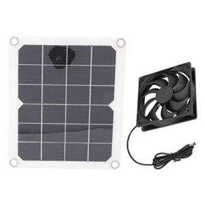 10W 6V Solar Panel Fan Kit 3000 Rpm Silicon Plastic Solar Panel Fan Solar Exhaust Fan Portable Fan for Household Greenhouse Pet, No Power Storage