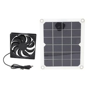 10W 6V Solar Panel Fan Kit 3000 Rpm Silicon Plastic Solar Panel Fan Solar Exhaust Fan Portable Fan for Household Greenhouse Pet, No Power Storage