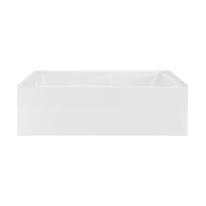 swiss madison well made forever voltaire 72" x 36" left-hand drain alcove bathtub with apron