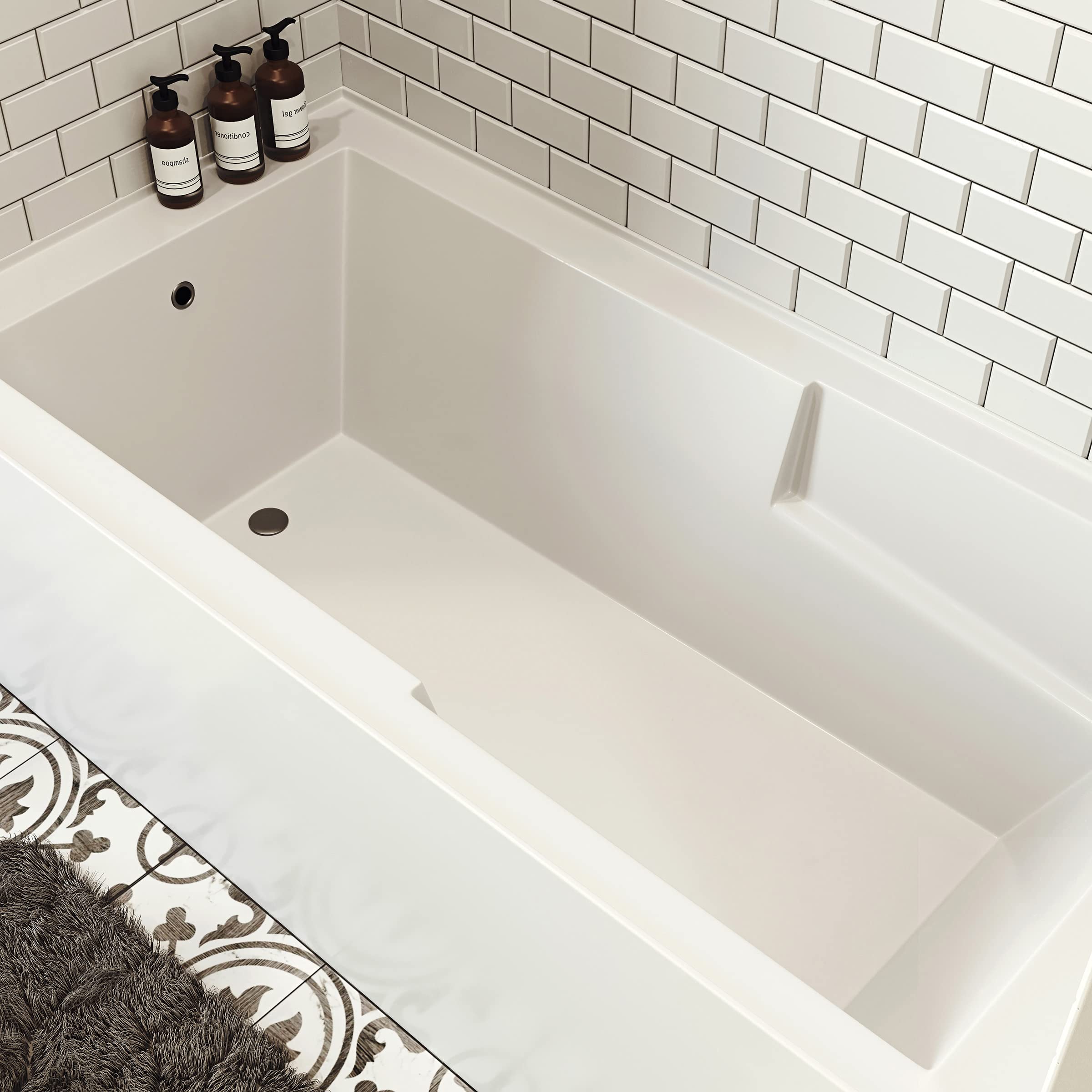 Swiss Madison Well Made Forever Voltaire 72" x 36" Left-Hand Drain Alcove Bathtub with Apron