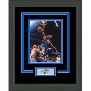 framed shaquille o'neal facsimile laser engraved signature auto orlando magic 14x17 basketball photo